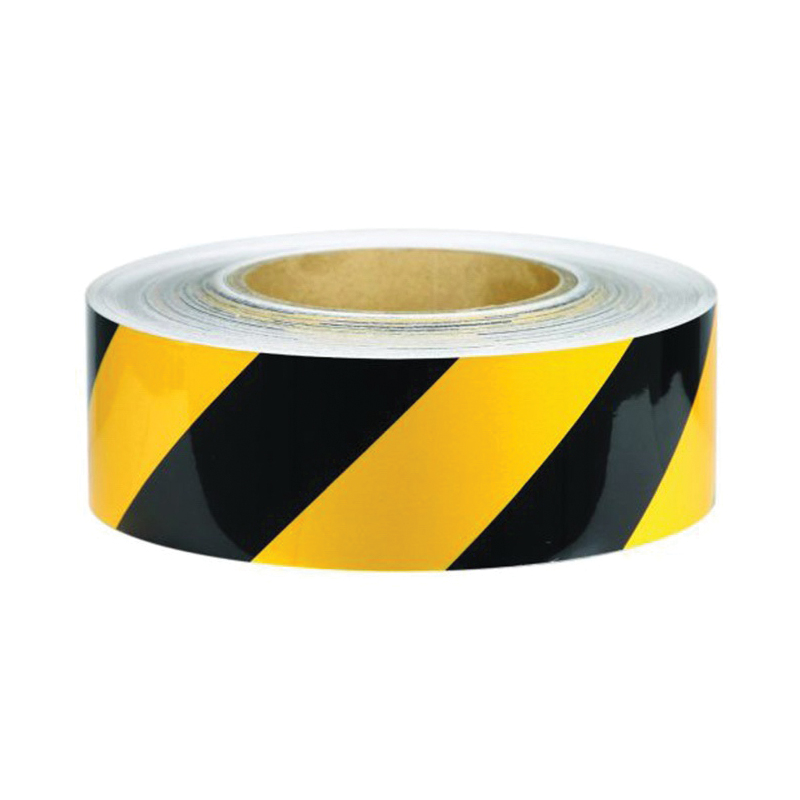 Reflective Tape, Yellow & Black, 2" x 30ft | InterChem