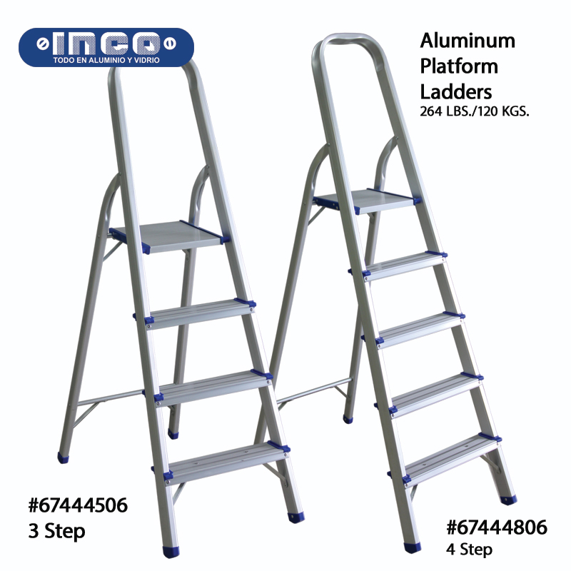 Inco Aluminum Platform Ladder - 264lb Rating | InterChem