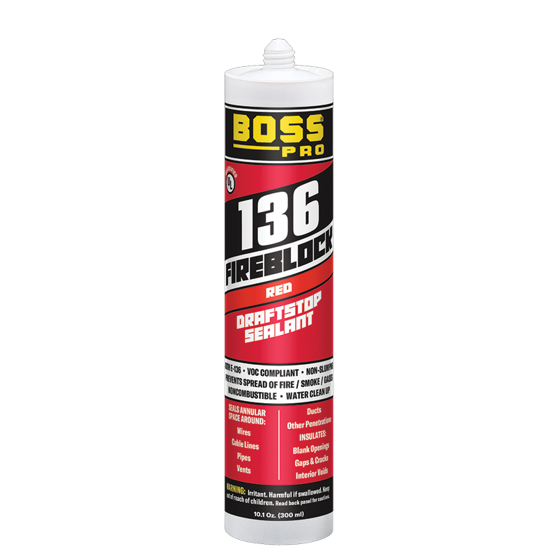 BOSS 136 Fireblock Draftstop Sealant Red - 10.1 oz. | InterChem